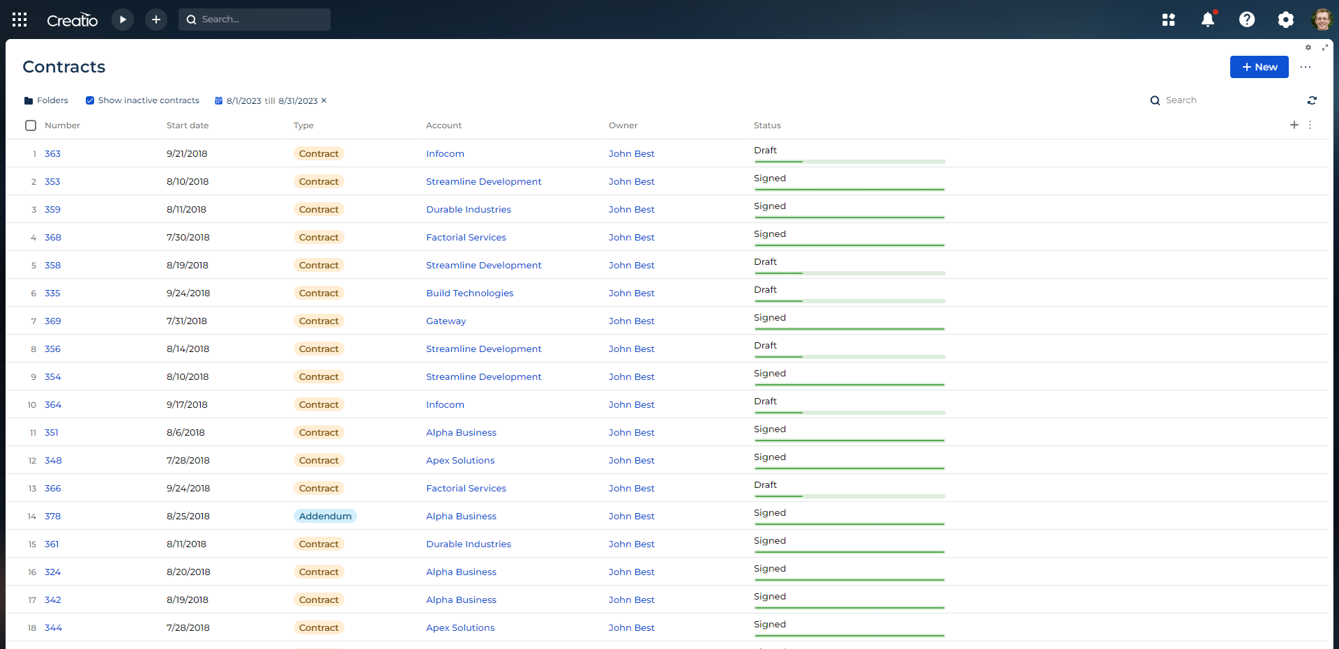 Order and Contract Management | Creatio Marketplace